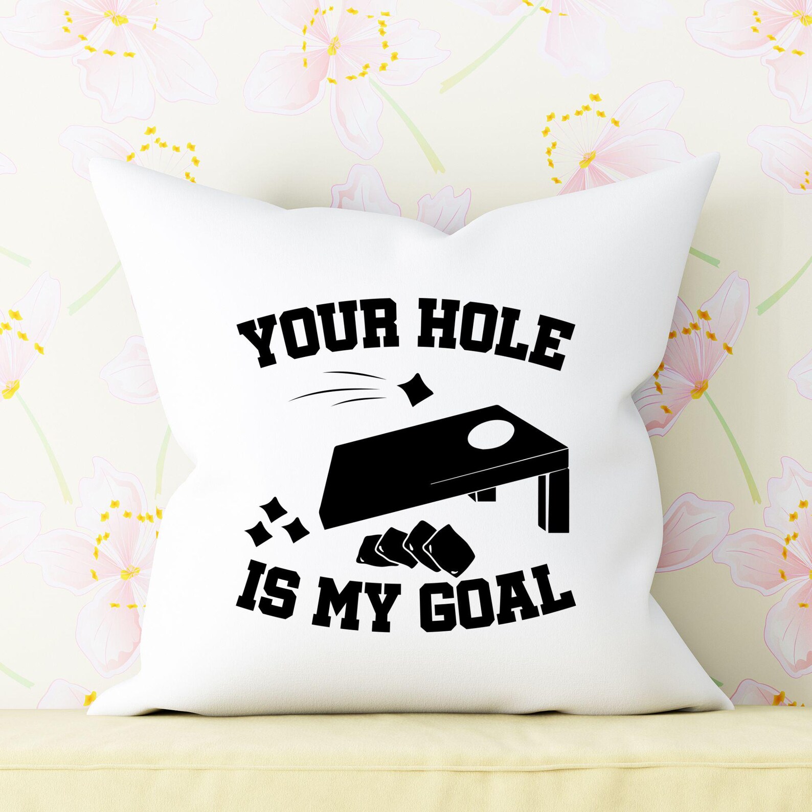 Funny Cornhole SVG: Your Hole is My Goal, Cornhole Board Design ...