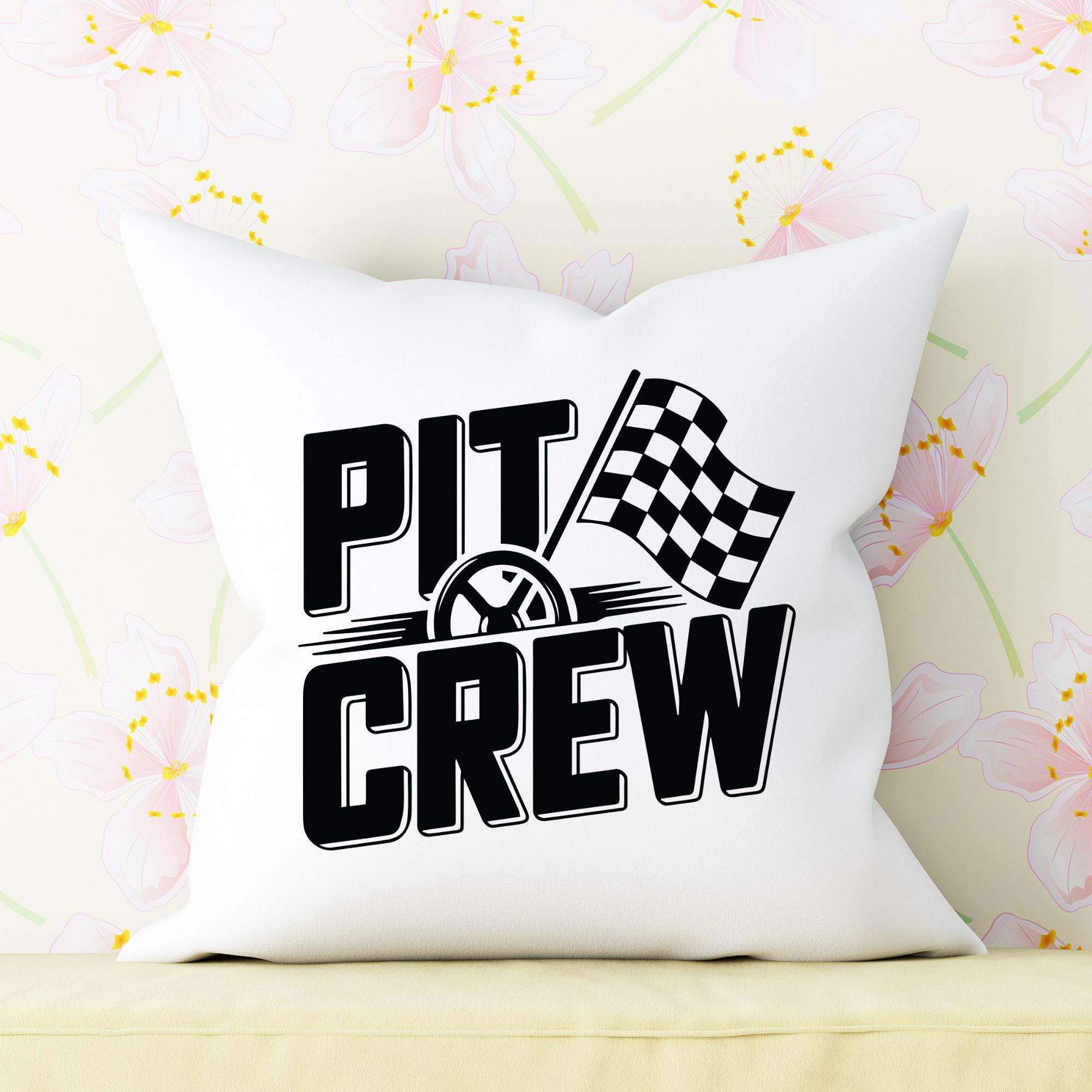 Pit Crew Racing SVG: Birthday Shirt Design, Race Car Flag (digital ...