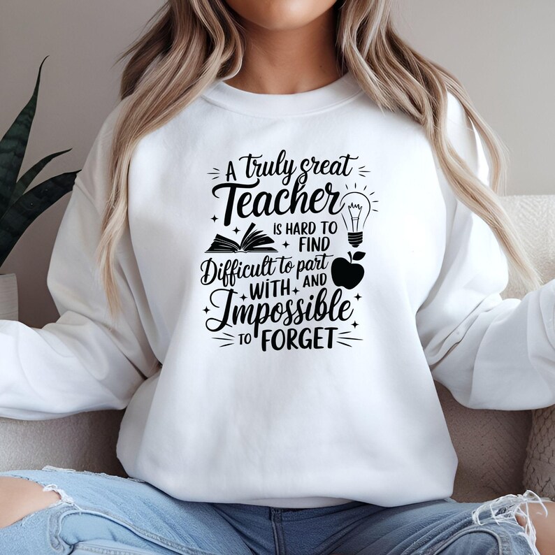 Teacher Quote SVG, Appreciation Gift, Hard to Forget (digital Download ...