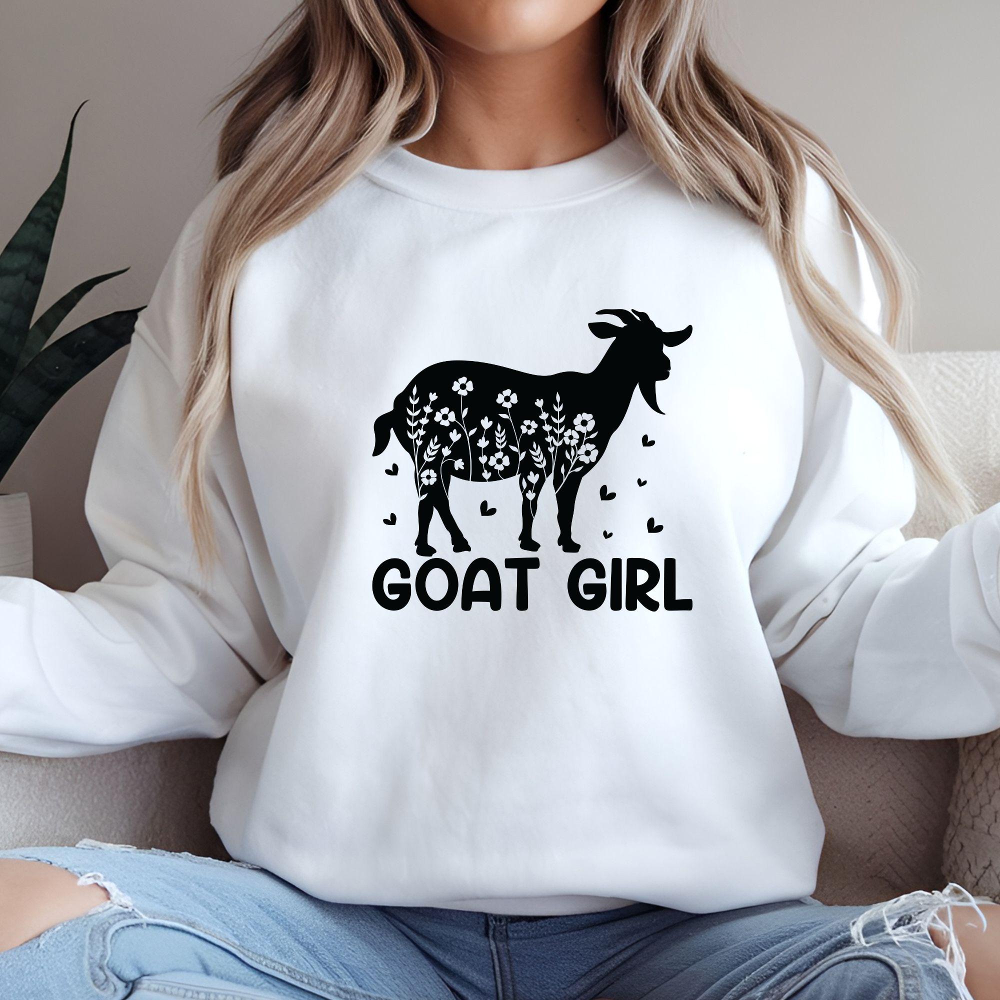 Goat Girl Svg, Farm Animal Svg, Goat Lover Svg, Cute Goat Svg, Goats ...