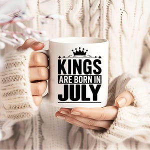 Kings Are Born in July SVG, July Birthday Shirts, Funny Birthday Gift ...