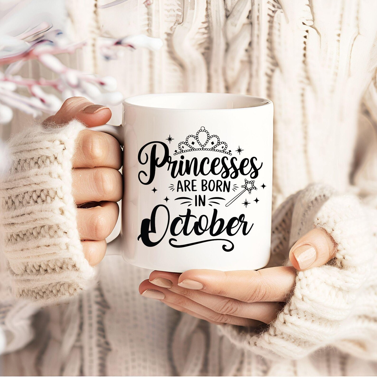 Princesses Born in October SVG PNG: Birthday Girl Design (digital ...