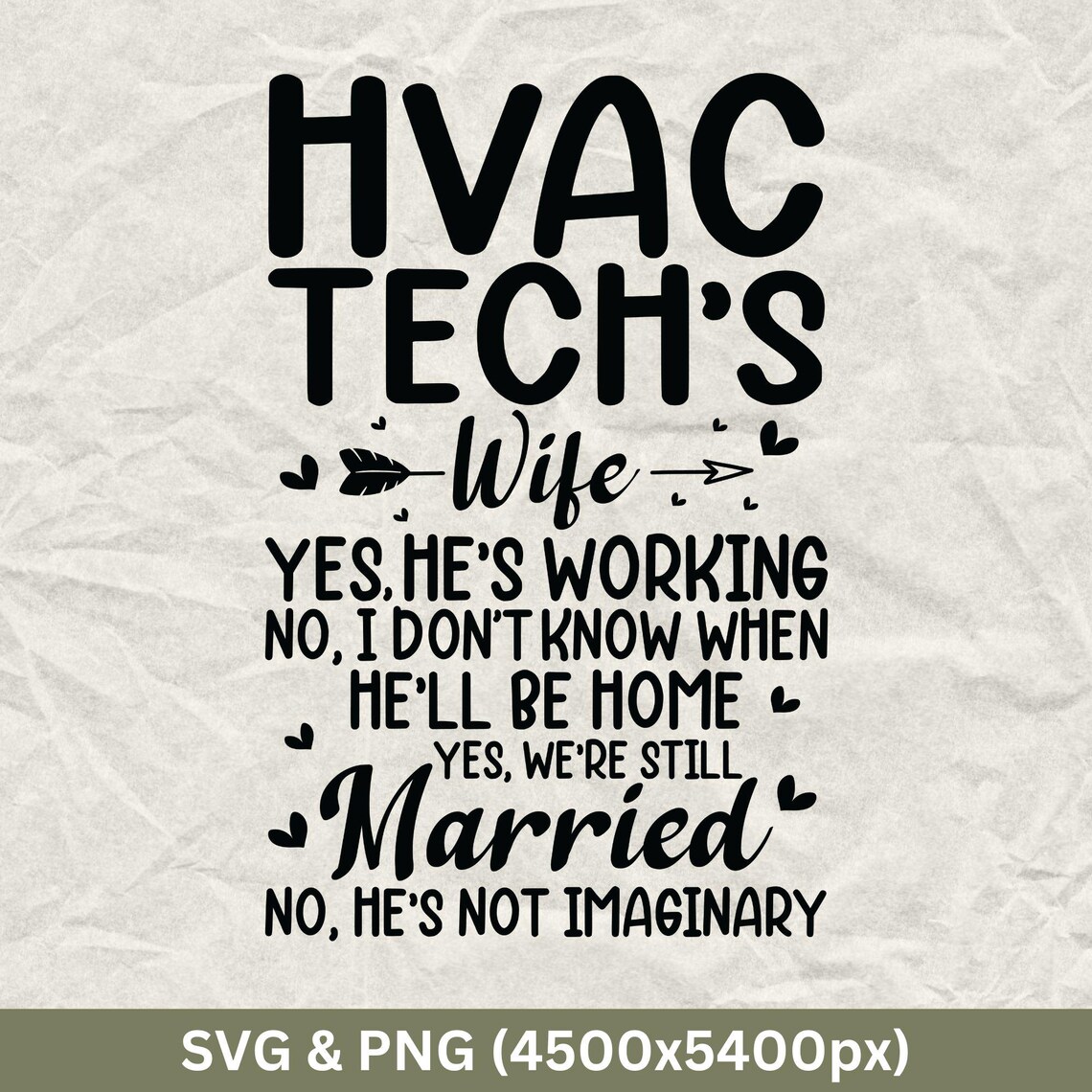HVAC Technician Wife Svg Png, Heating Air Conditioning Svg, Hvac Tech ...