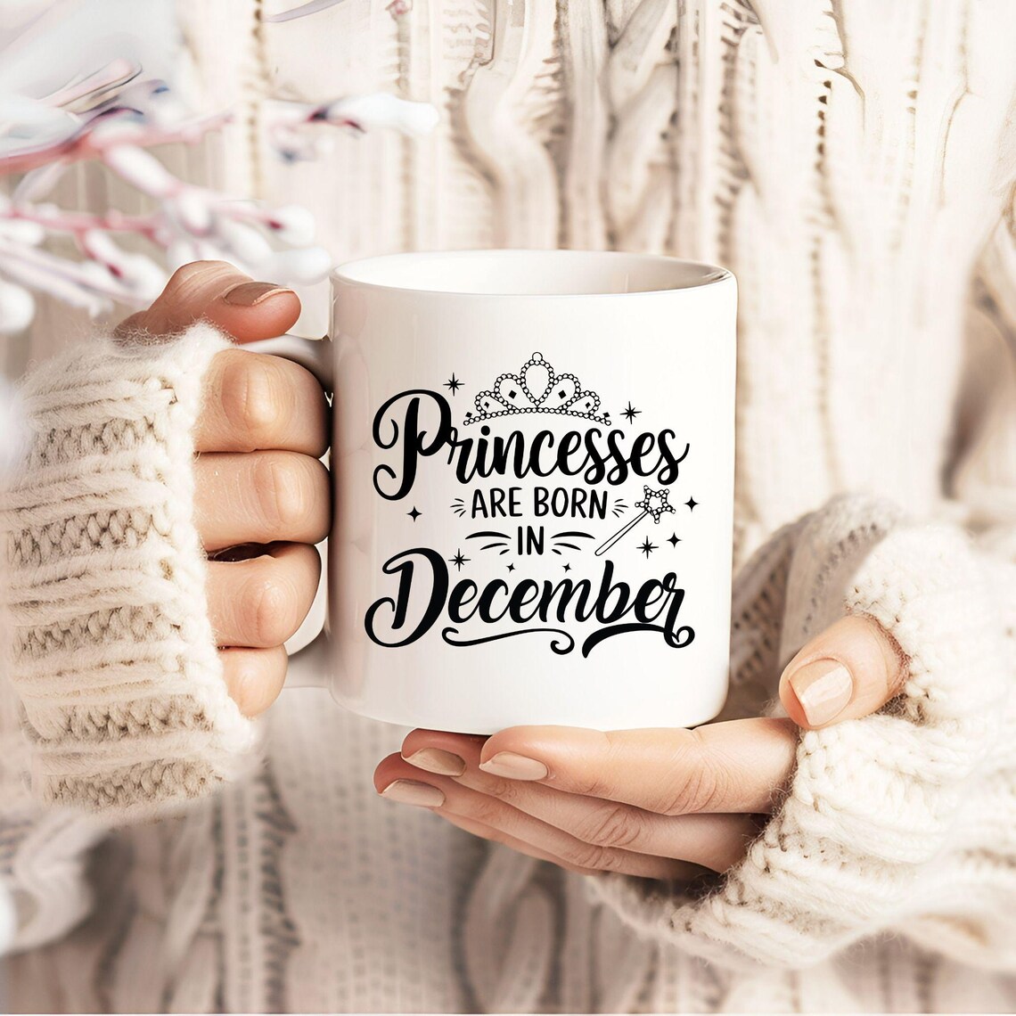 Princesses Born in December SVG PNG: Birthday Girl Design (digital ...