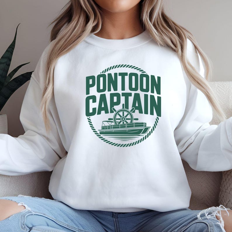 Pontoon Captain SVG: Funny Lake Boat Design (digital Download) - Etsy