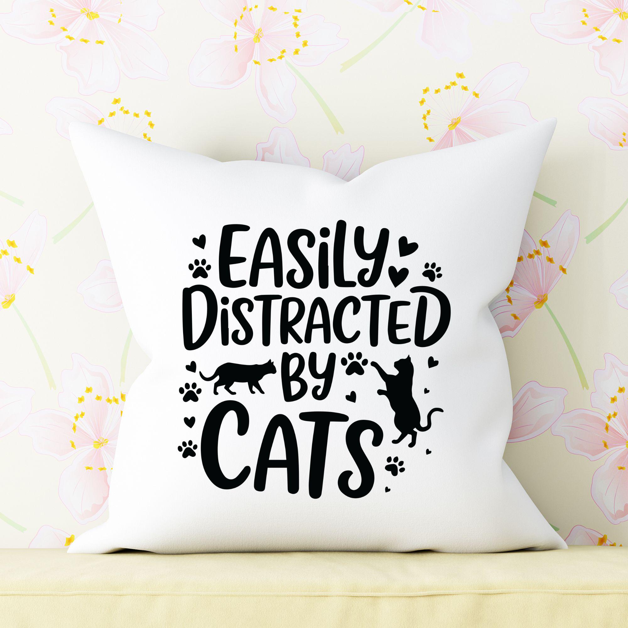 Easily Distracted by Cats SVG - Funny Cat Lover Gift (SVG & PNG) - Etsy