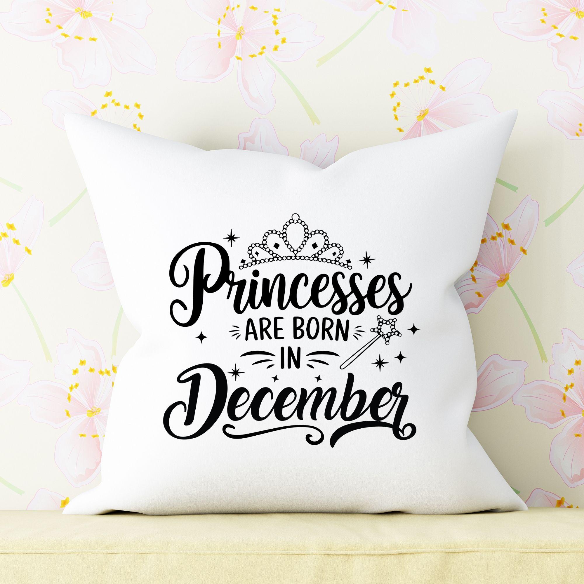 Princesses Born in December SVG PNG: Birthday Girl Design (digital ...