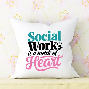Social Work is A Work of Heart, Funny Social Worker Svg, Social Worker ...