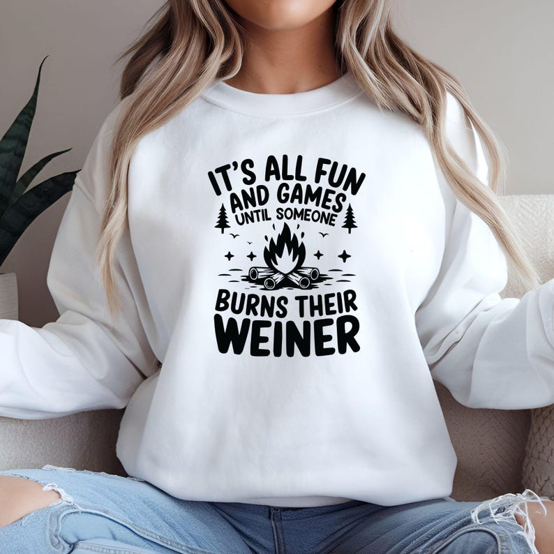Funny Camping SVG: Burns Their Weiner, Campfire Design (SVG & PNG) - Etsy