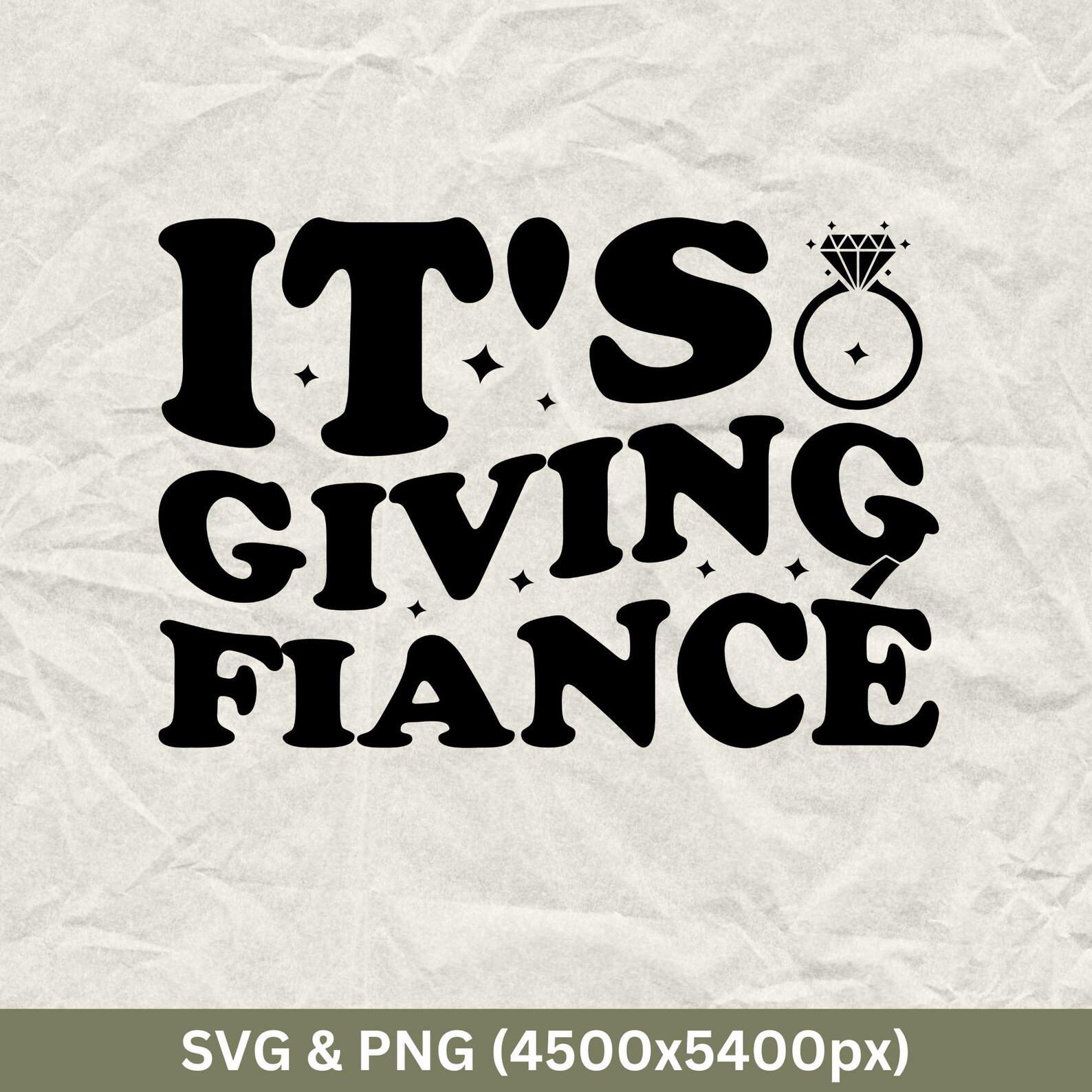 It's Giving Fiance SVG: Bride to Be, Engagement (digital Download) - Etsy