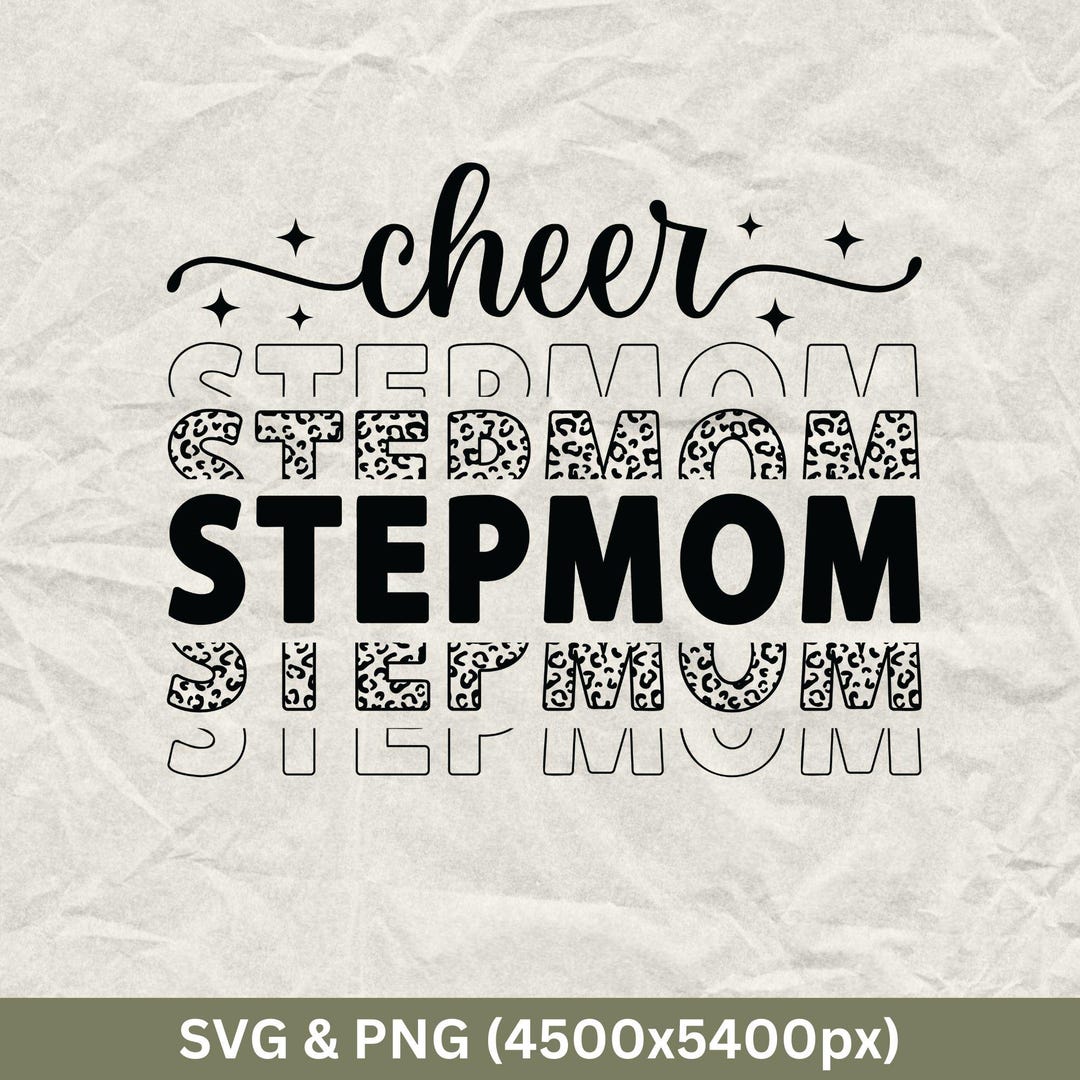 Cheer Stepmom Svg, Step Mom Shirt for Women, Cute Bonus Mom Gift, Funny ...