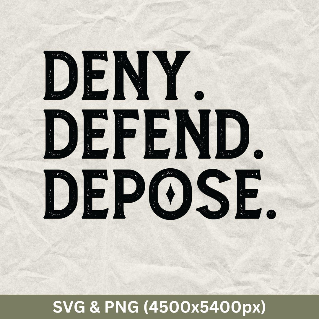 Deny Defend Depose Political Design: Anti Fascist Resist (SVG & PNG) - Etsy