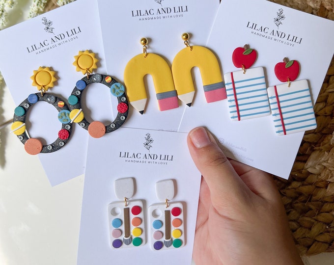 Back to School Earrings Teacher Gift Teacher Appreciation Earrings ...