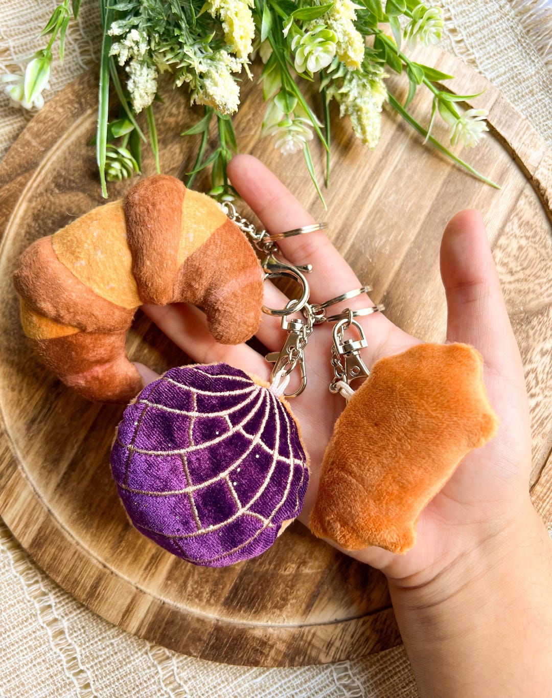 Pan Dulce Plushie Keychain| Pan Dulce Keychain| Concha Plushie Keychain ...