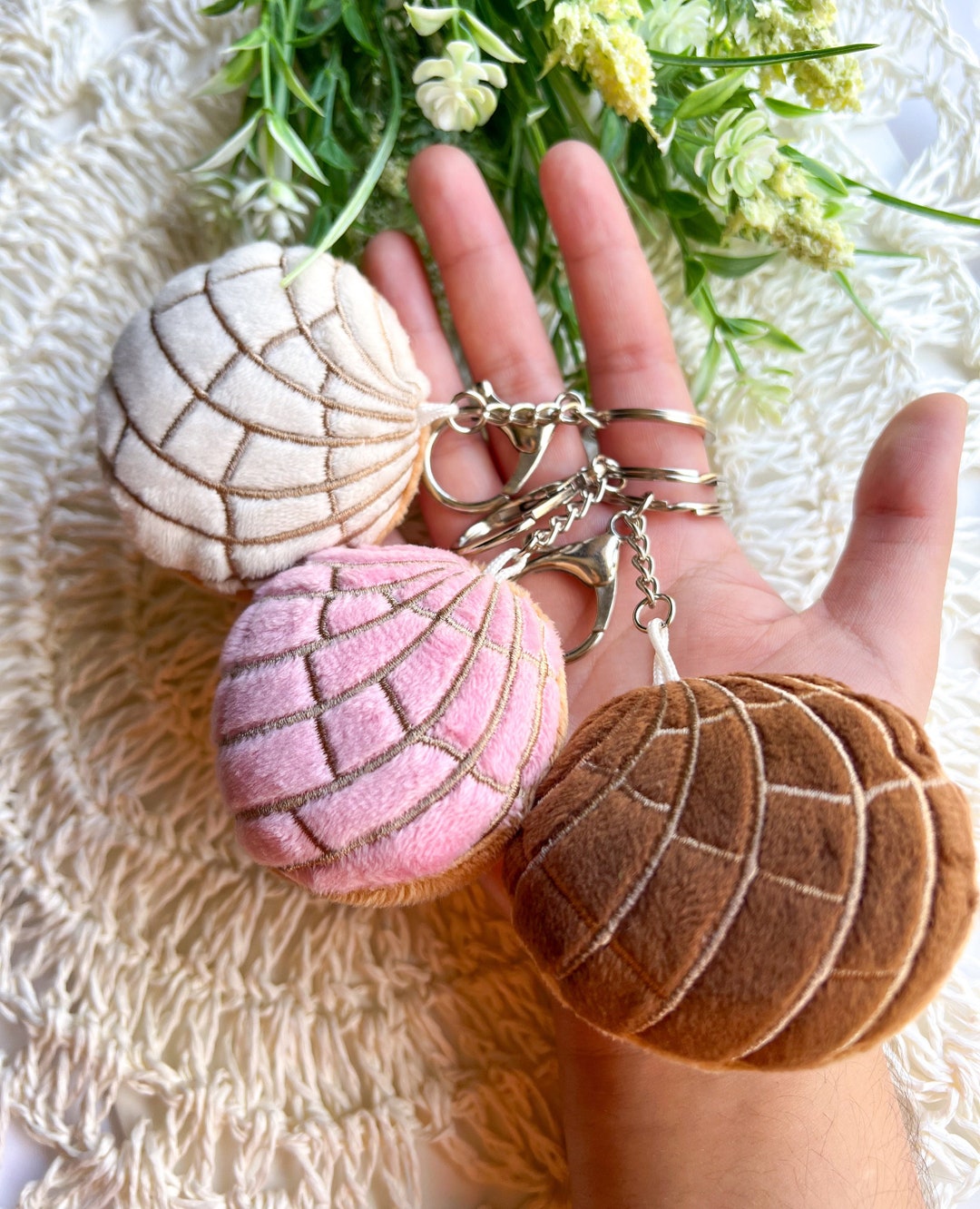 Concha Keychain| Pan Dulce Plushie Keychain| Pan Dulce Keychain| Pink ...