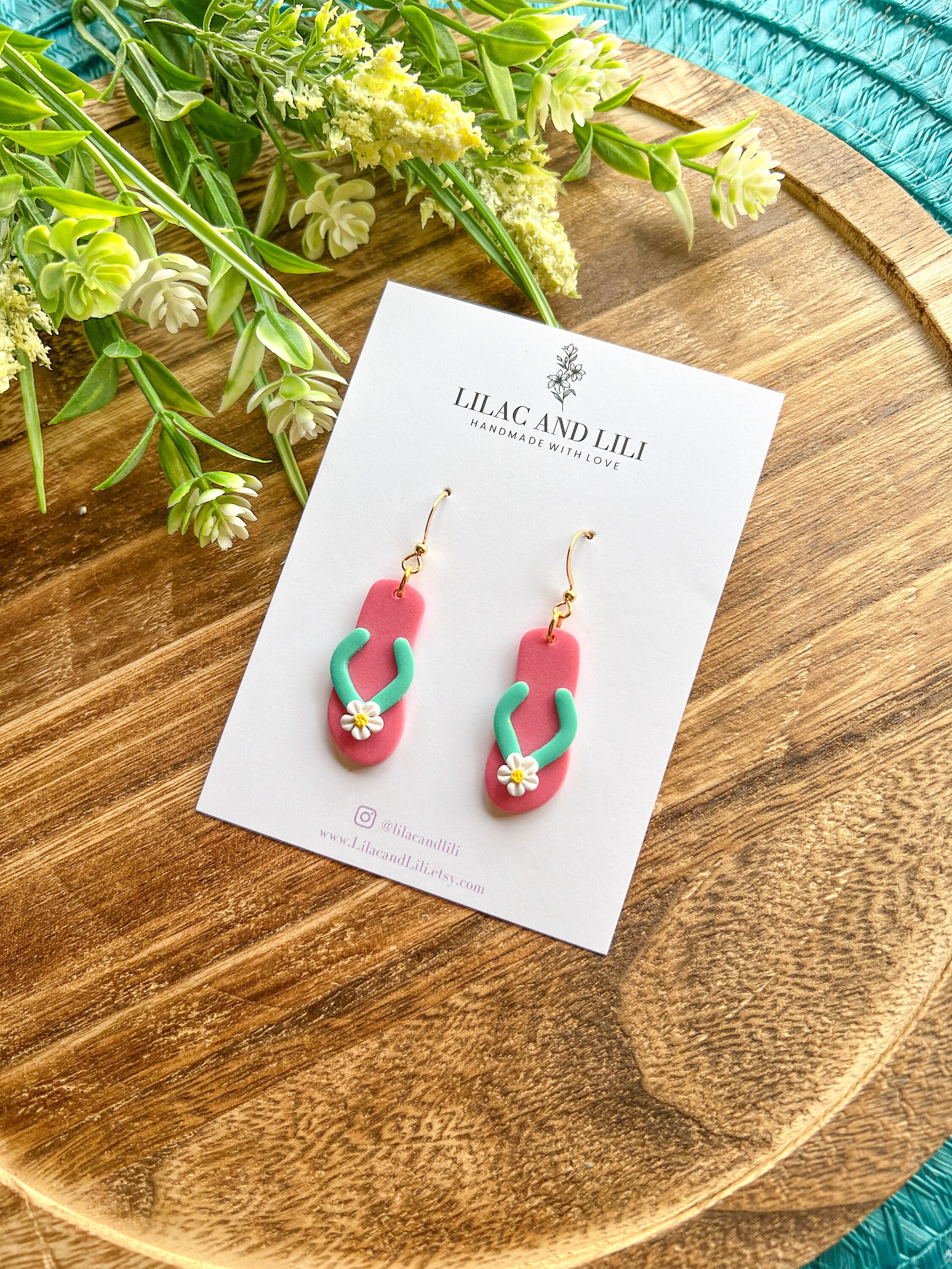 Beach Flip Flop Dangles| Summer Sandals Earrings| Beach Clay Earrings ...