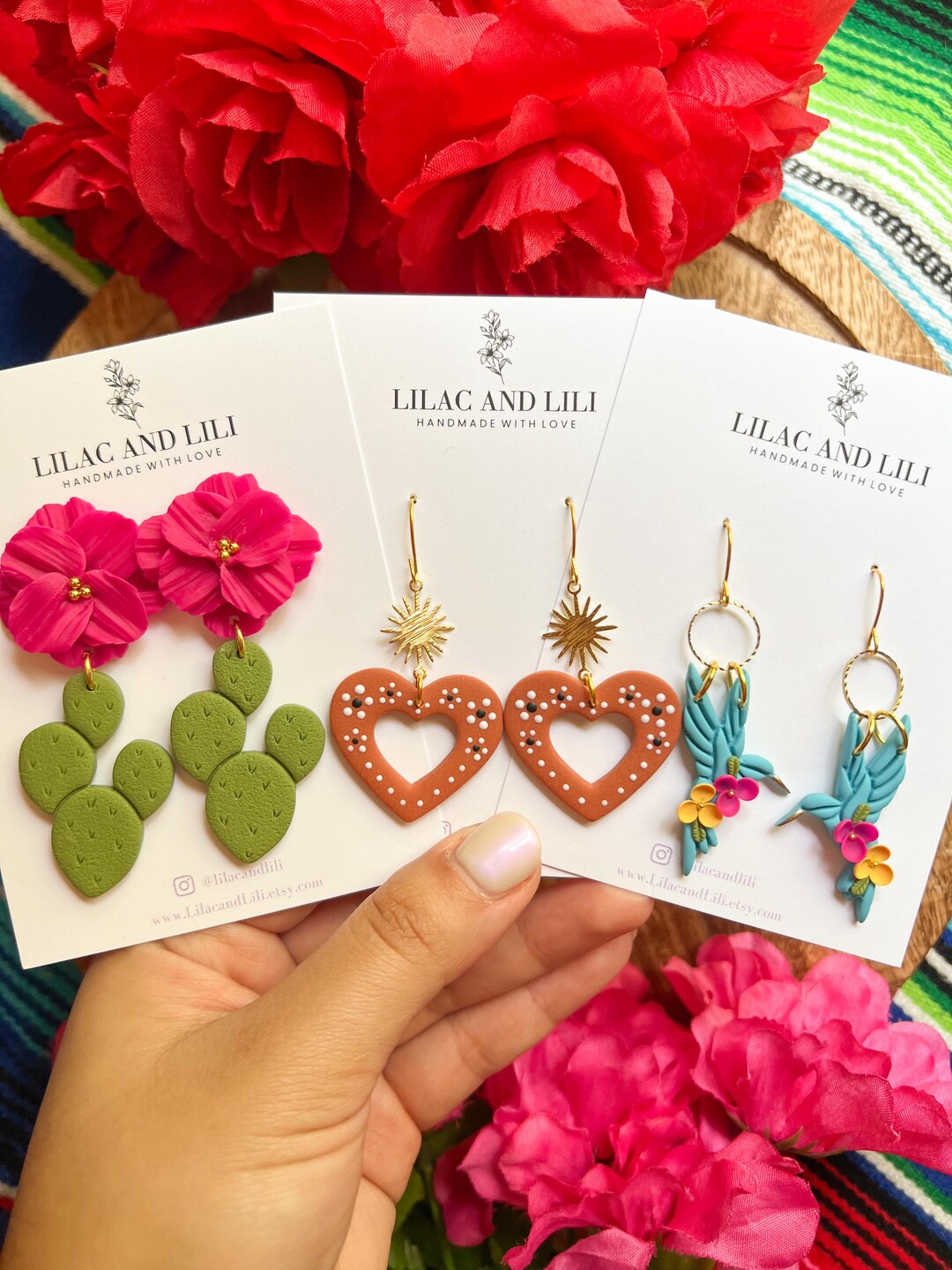 Cinco De Mayo Earrings| Cazuela De Barro Heart Earrings| Barro Earrings ...