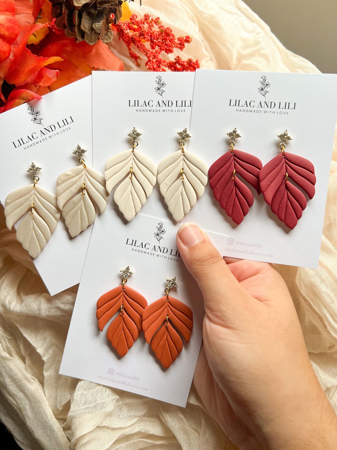 Fall Earrings| Clay Earrings| Polymer Clay Earrings| Dangle Drop ...