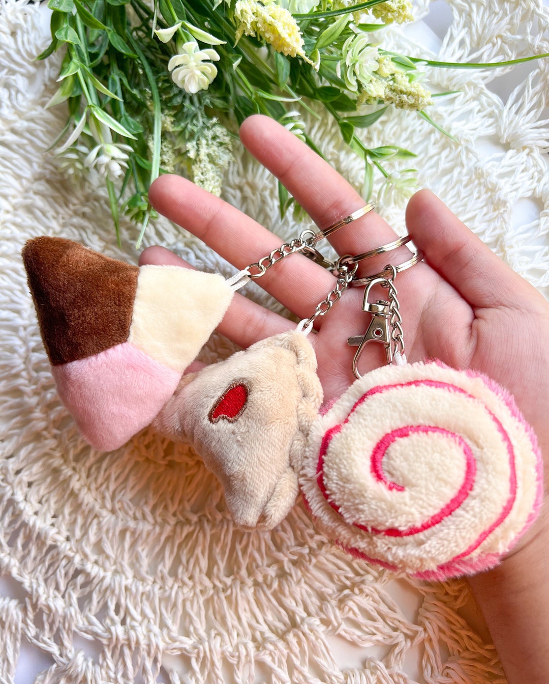 Pan Dulce Keychain| Tricolor Keychain| Polvoron Tricolor Keychain ...