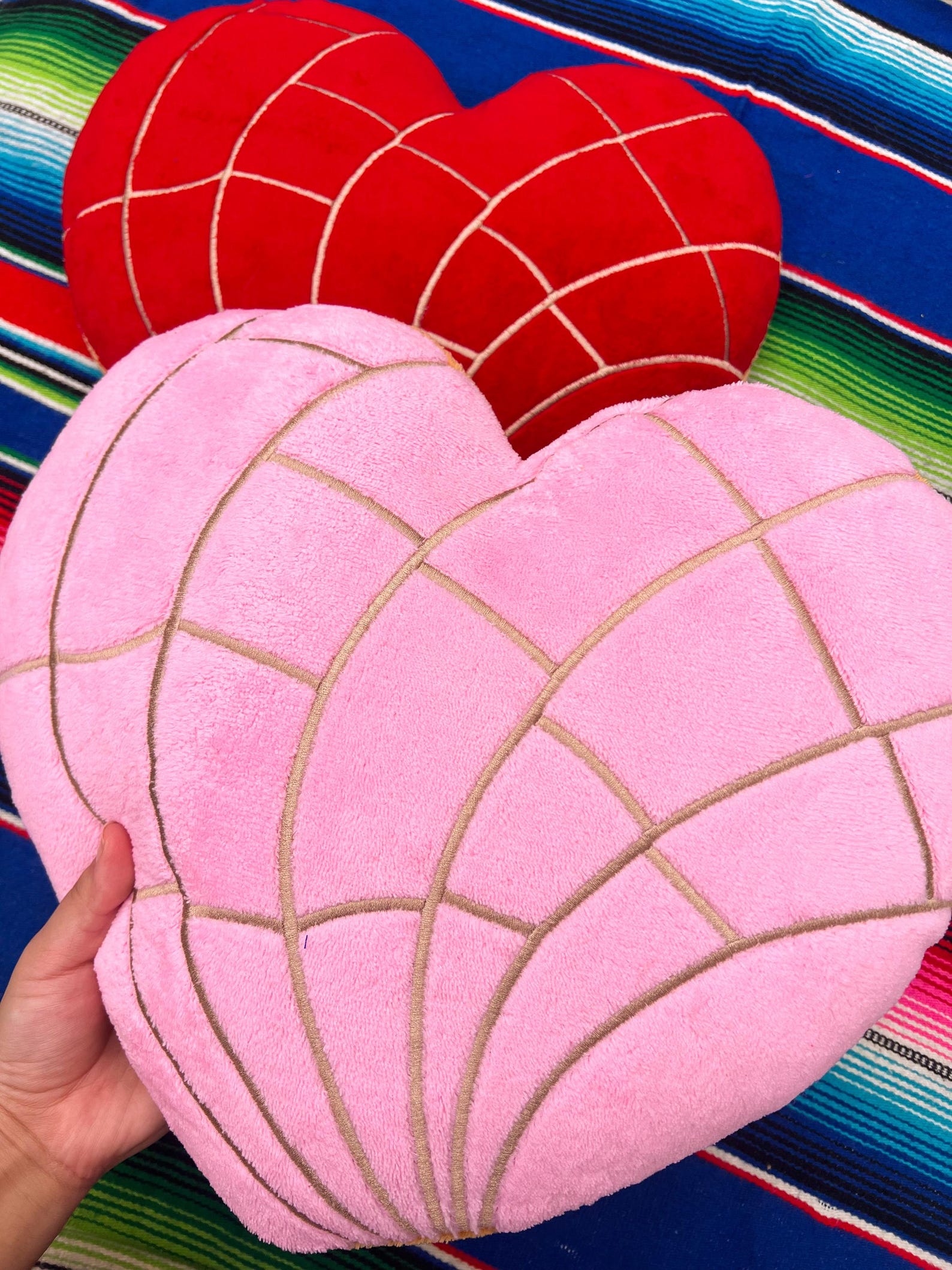 Heart Concha Pillow| Pan Dulce Accessories| Pink Heart Concha Pillow ...