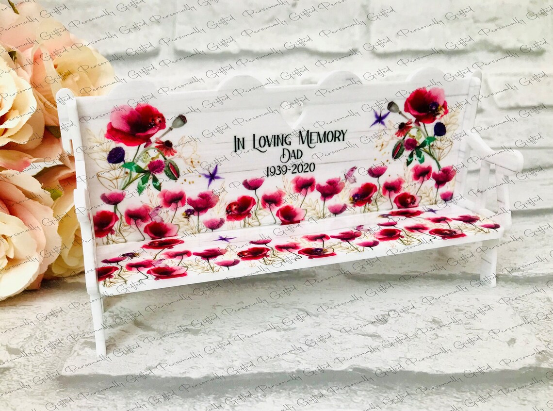 Memorial Bench Poppy Design Bundle Digital Download 6 Pngs - Etsy UK