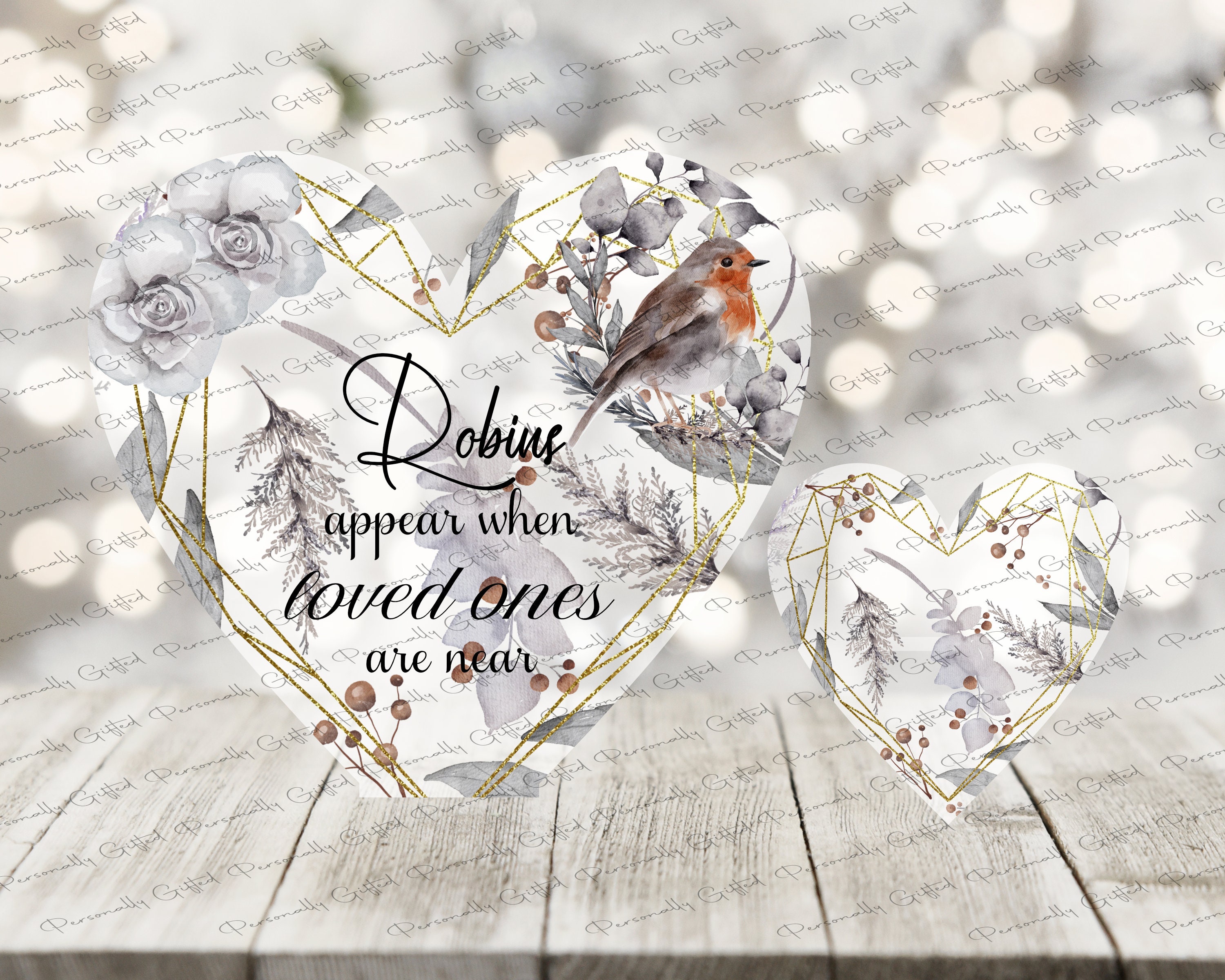 Robin Heart With Stand Design Bundle Digital Download 6 Pngs | Etsy UK