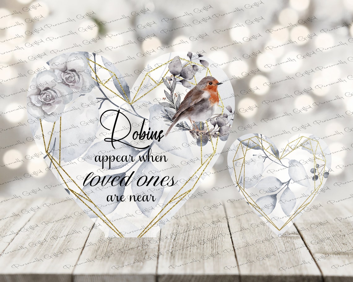 Robin Heart With Stand Design Bundle Digital Download 6 Pngs | Etsy UK