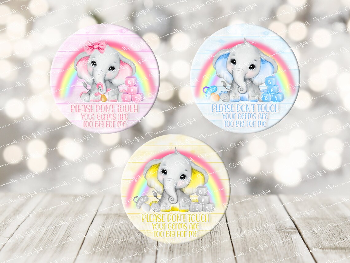 Baby Pram Tag Please Don't Touch Elephant Design Bundle - Etsy