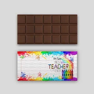Teacher Chocolate Bar Wrapper Digital Download, 5 Pngs Best Teaching ...
