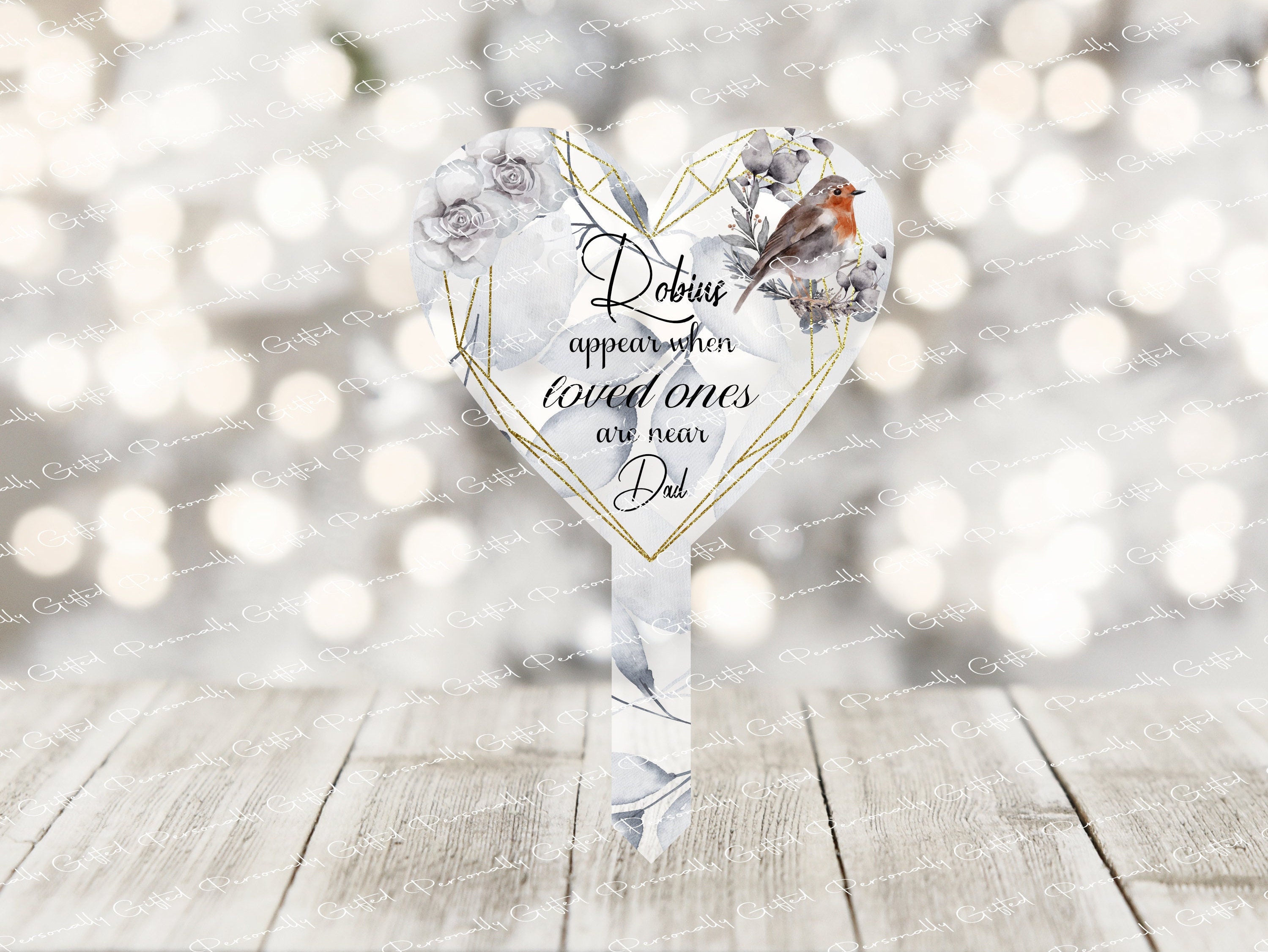 Robin Heart Grave Marker Digital Download 2 Pngs Robin - Etsy UK