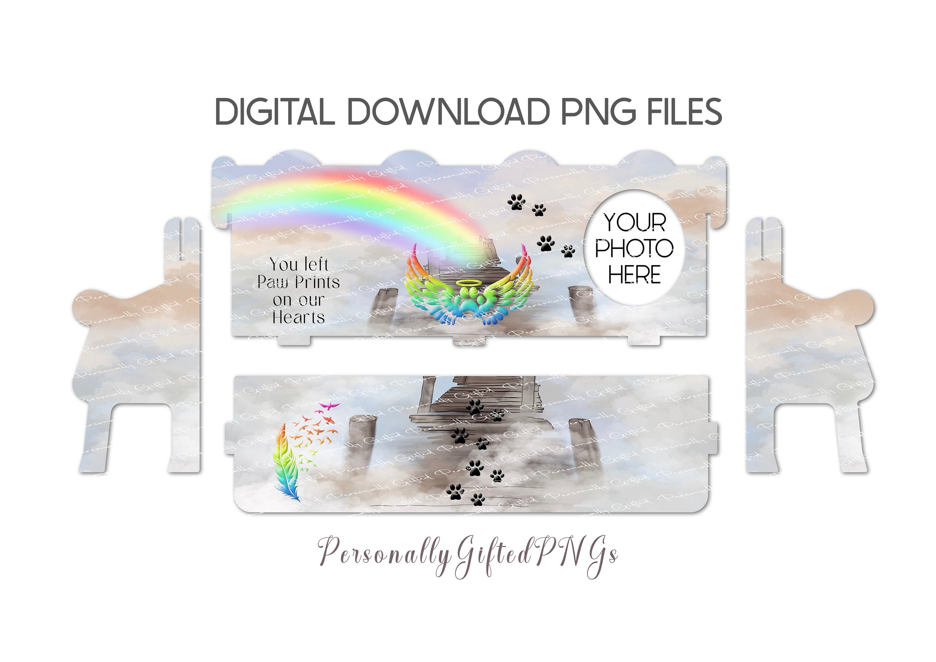 Pet Memorial Bench Design Bundle Digital Download 7 Pngs - Etsy