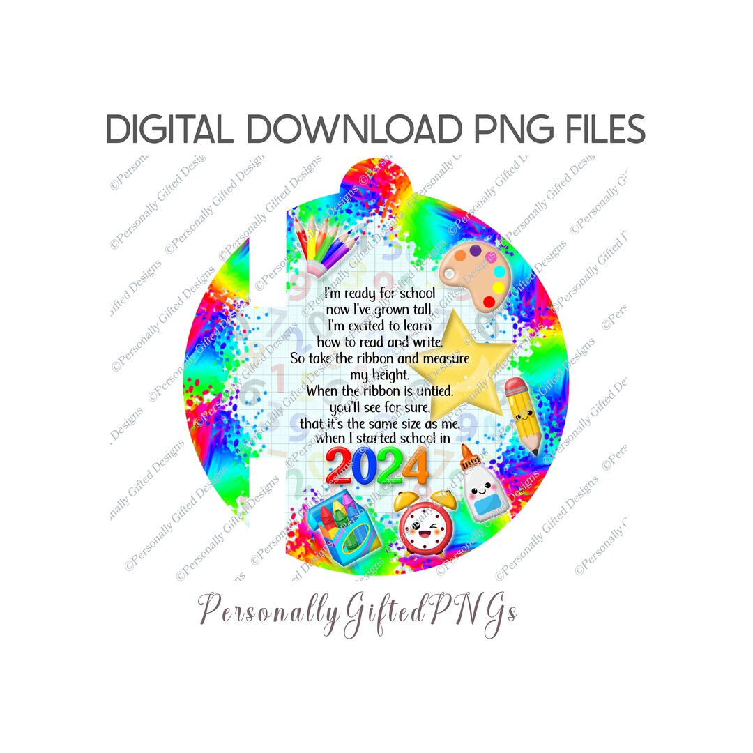 First Day of School Ribbon Circle Design Digital Download, Child Ribbon ...