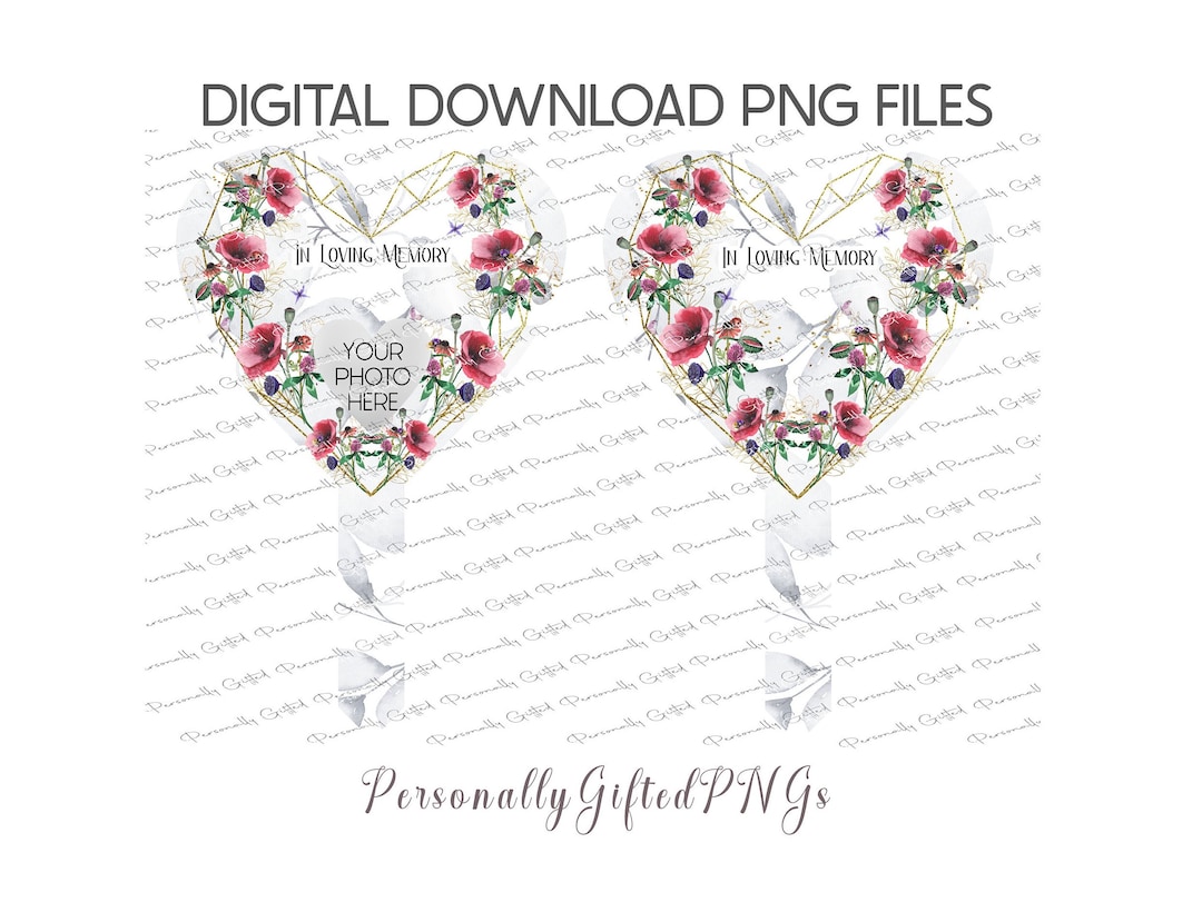 Poppy Grave Marker Design Bundle Digital Download, Poppy Design Heart ...