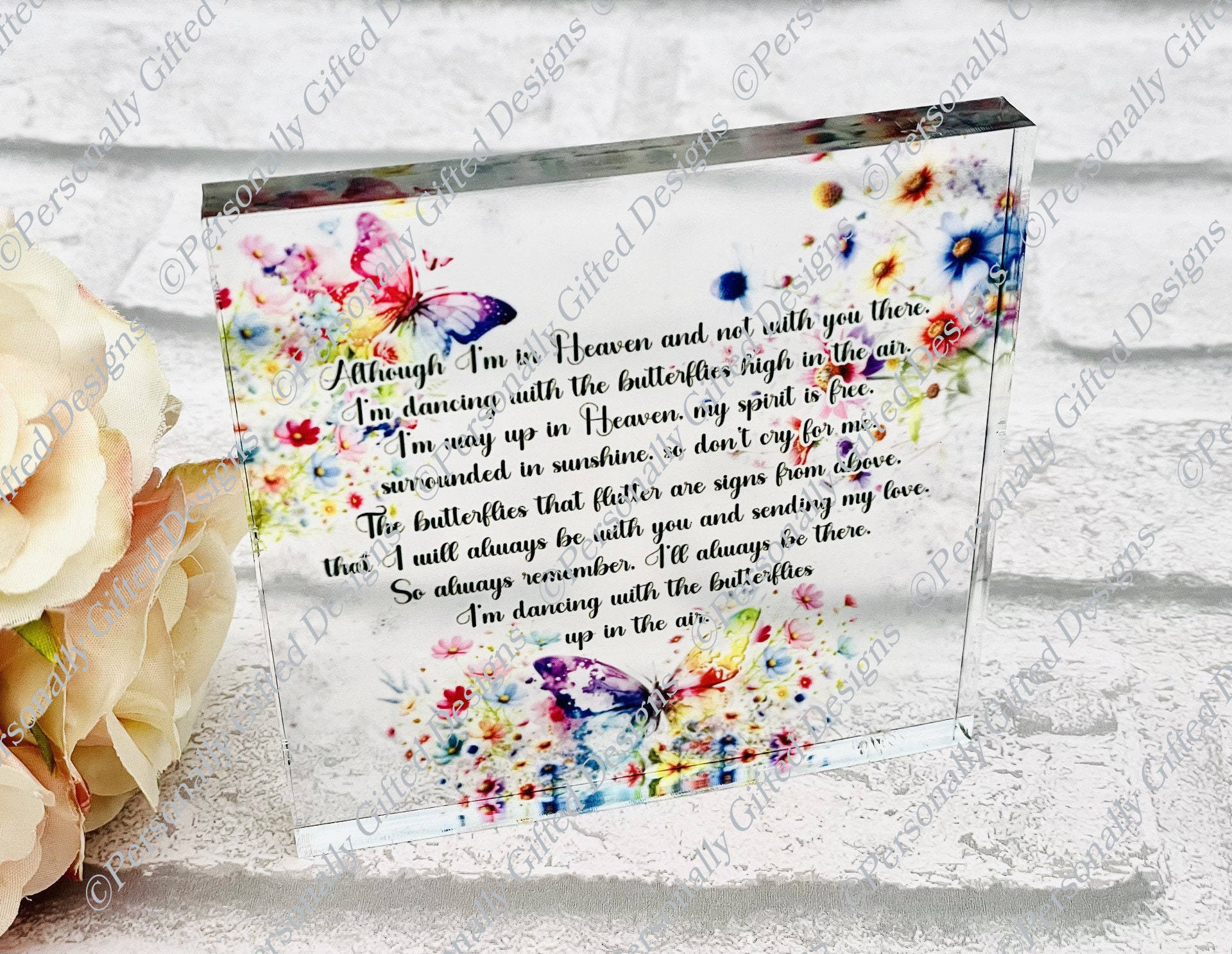 Butterfly Memorial Poem Design Bundle Square Design Digital Download ...