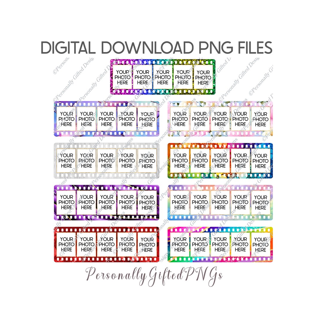 Five Photo Plaque Design Bundle Digital Download, Colour 5 Frame Photo ...