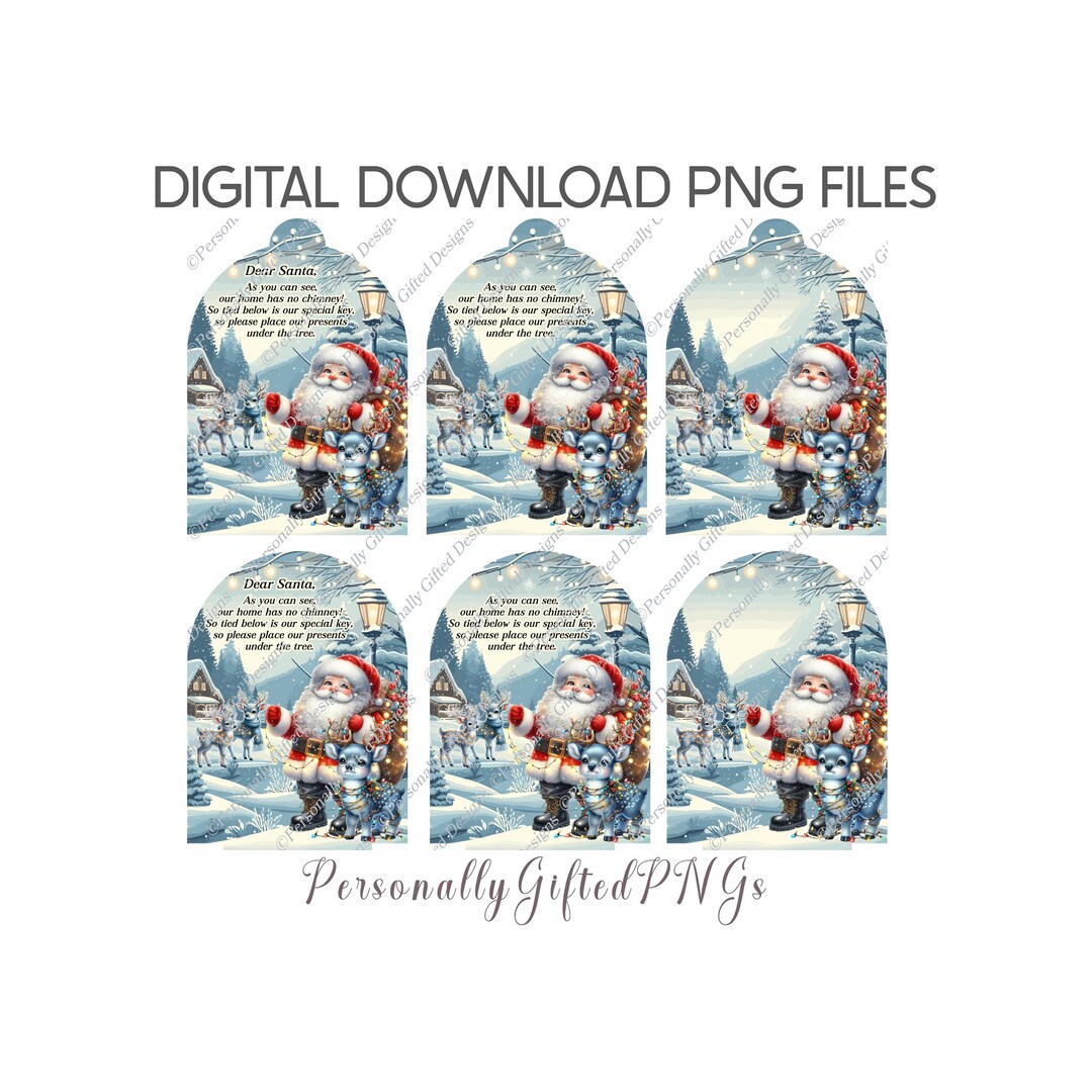Santa Arch Key Holder Design Digital Download, Santa Special Key PNG ...
