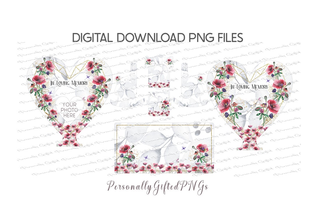 Poppy Heart With Stand and Rocking Chair Design Bundle Digital Download ...