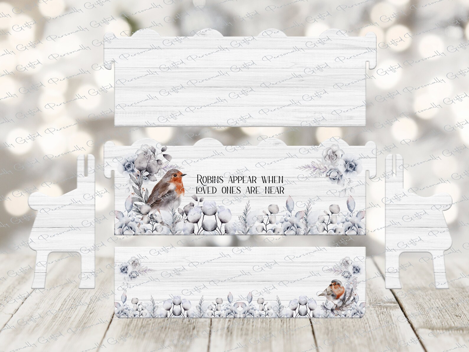 Memorial Bench Robin Design Bundle Digital Download 6 Pngs - Etsy UK