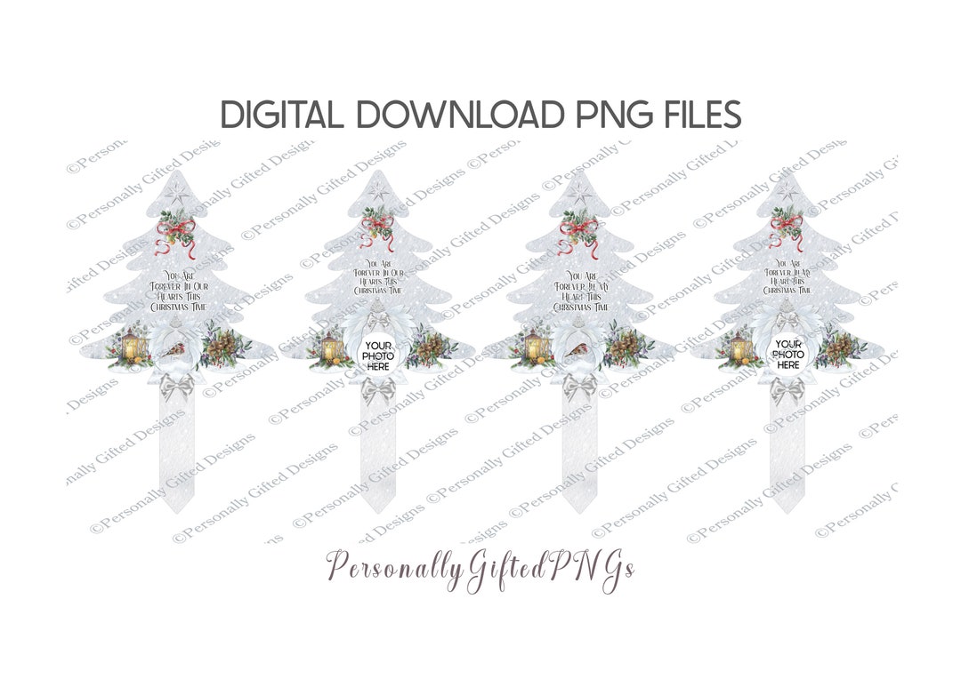 Christmas Memorial Grave Marker Digital Download, Christmas Tree Grave ...