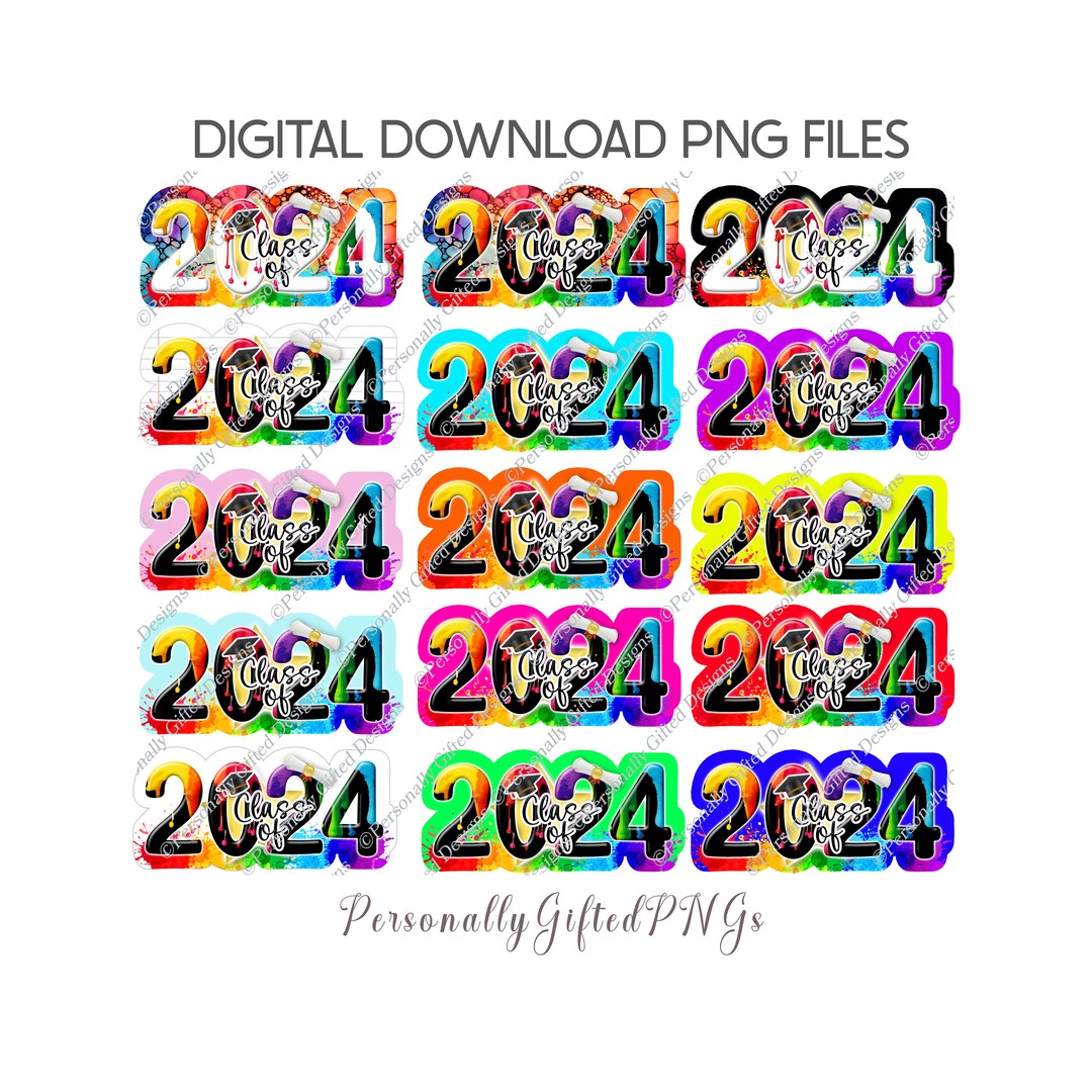 Class of 2024 Keyring Design Bundle Digital Download, 15 Pngs, Class of ...