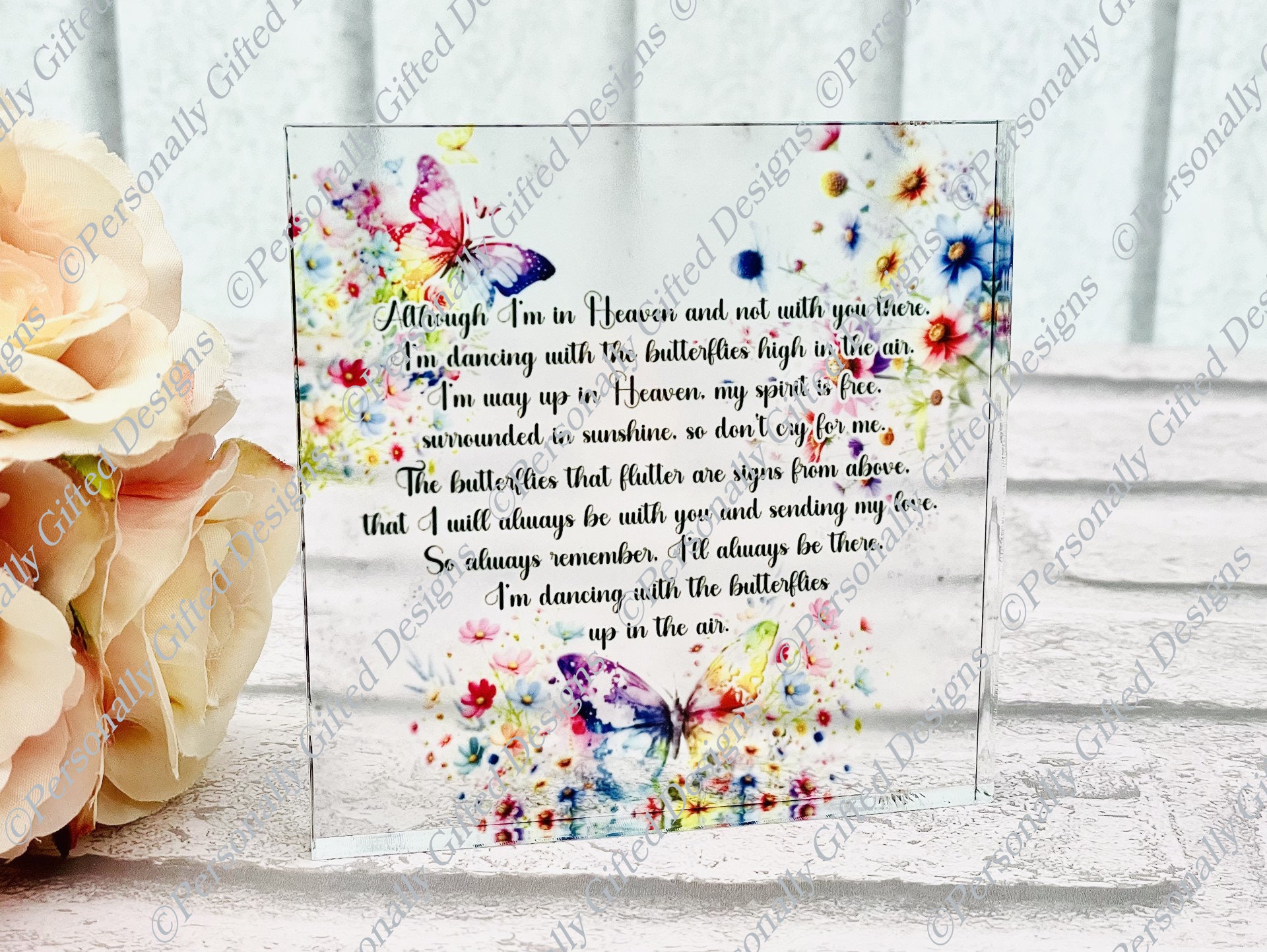 Butterfly Memorial Poem Design Bundle Square Design Digital Download ...
