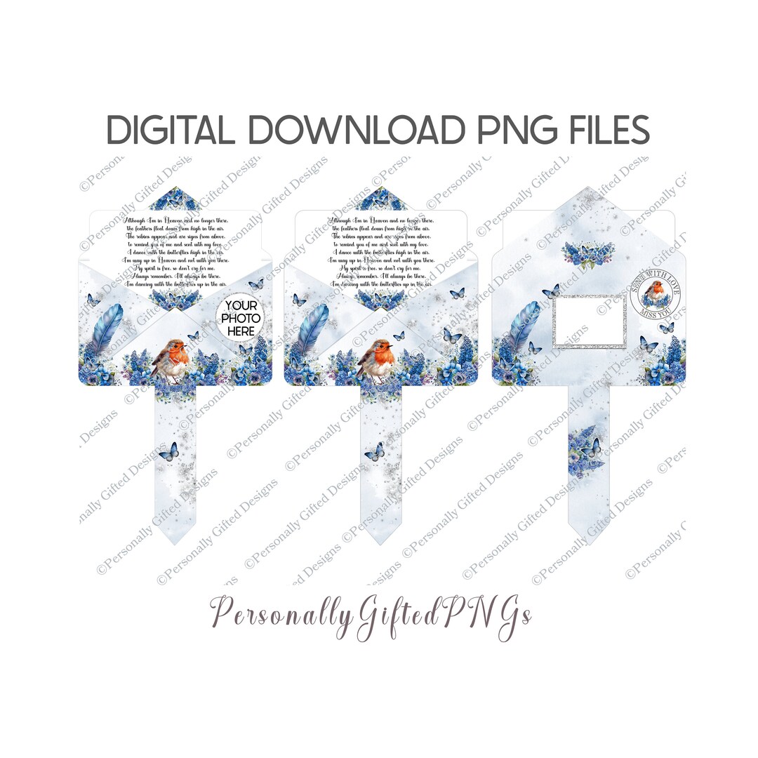 Robin Memorial Letter Grave Marker Design Digital Download, Robin ...