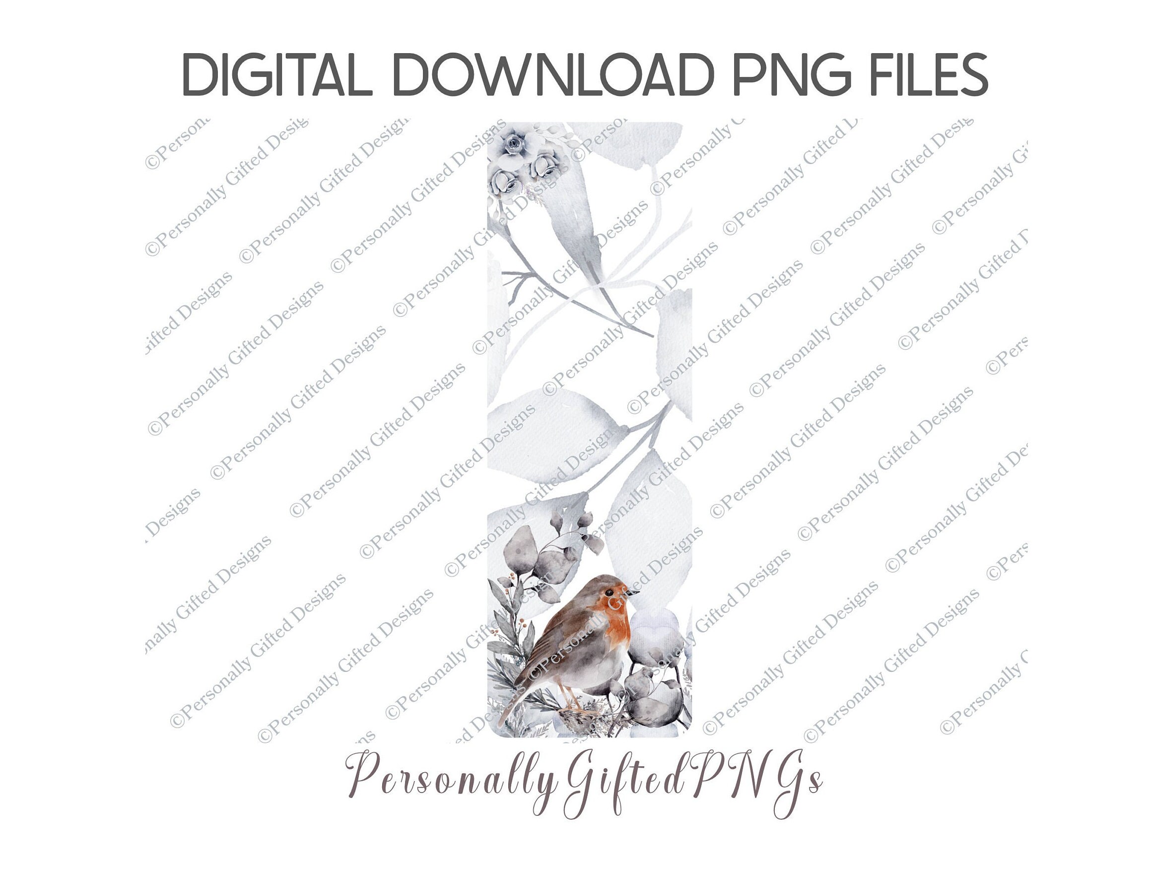 Robin Bookmark Design Digital Download Christmas Robin - Etsy UK