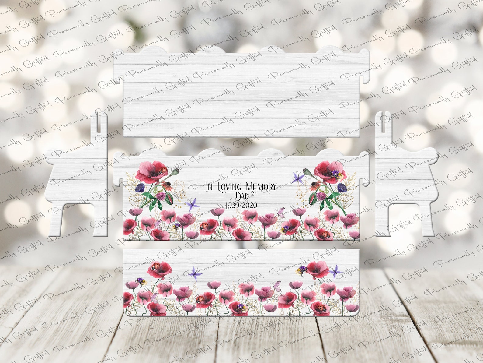 Memorial Bench Poppy Design Bundle Digital Download 6 Pngs - Etsy UK