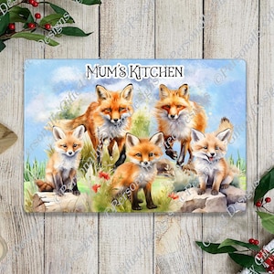 Fox Chopping Board Design Digital Download, Fox Chopping Board PNG, Fox ...