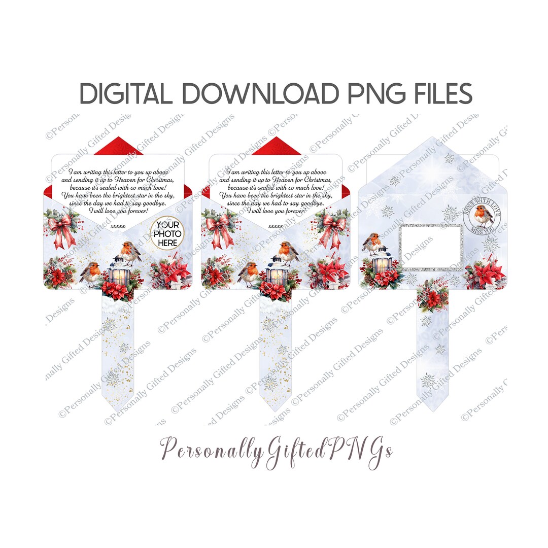 Robin Letter to Heaven Grave Marker Design Digital Download, Robin ...