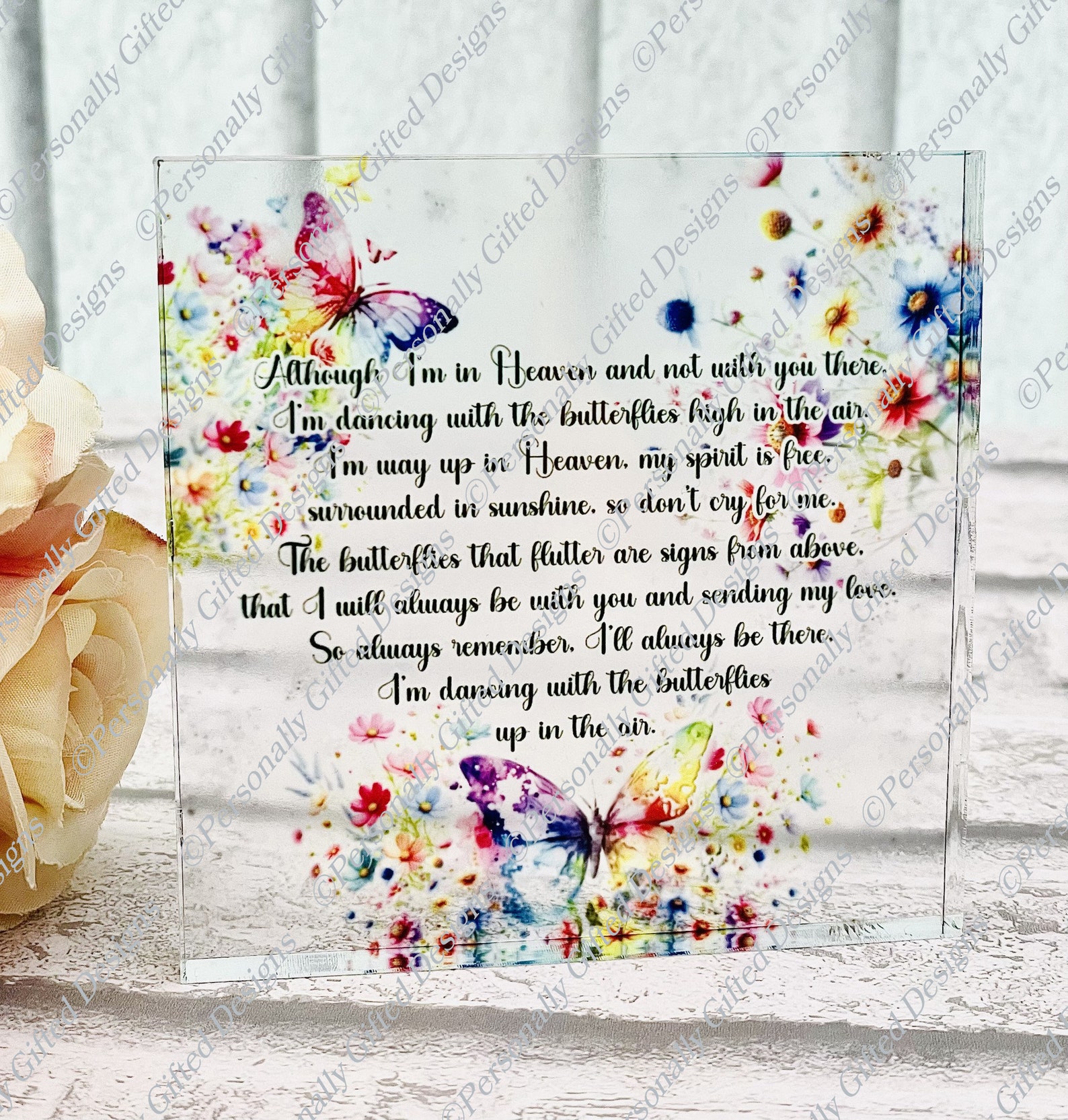 Butterfly Memorial Poem Design Bundle Square Design Digital Download ...