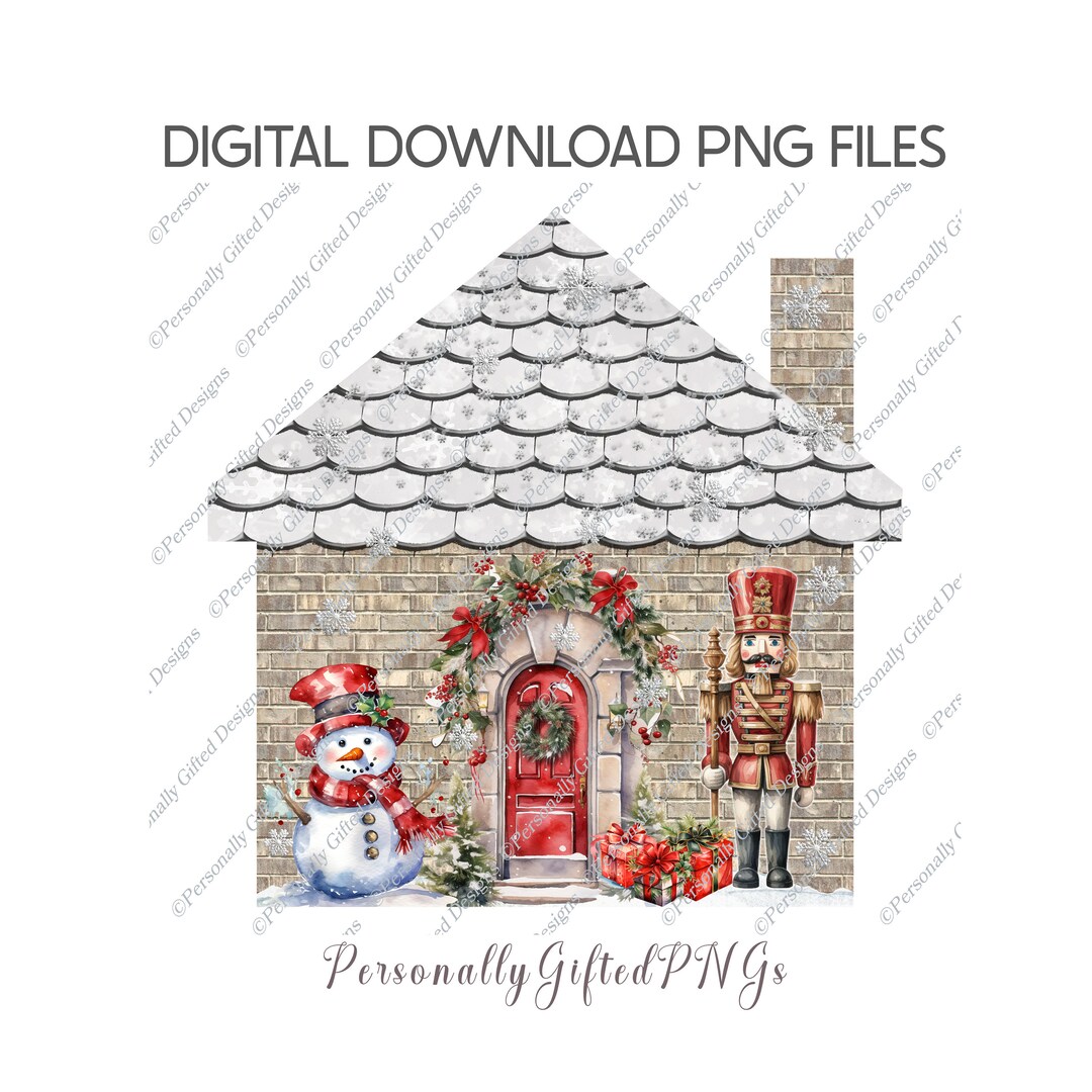 Christmas House Design Digital Download, Nutcracker Hanging House PNG ...