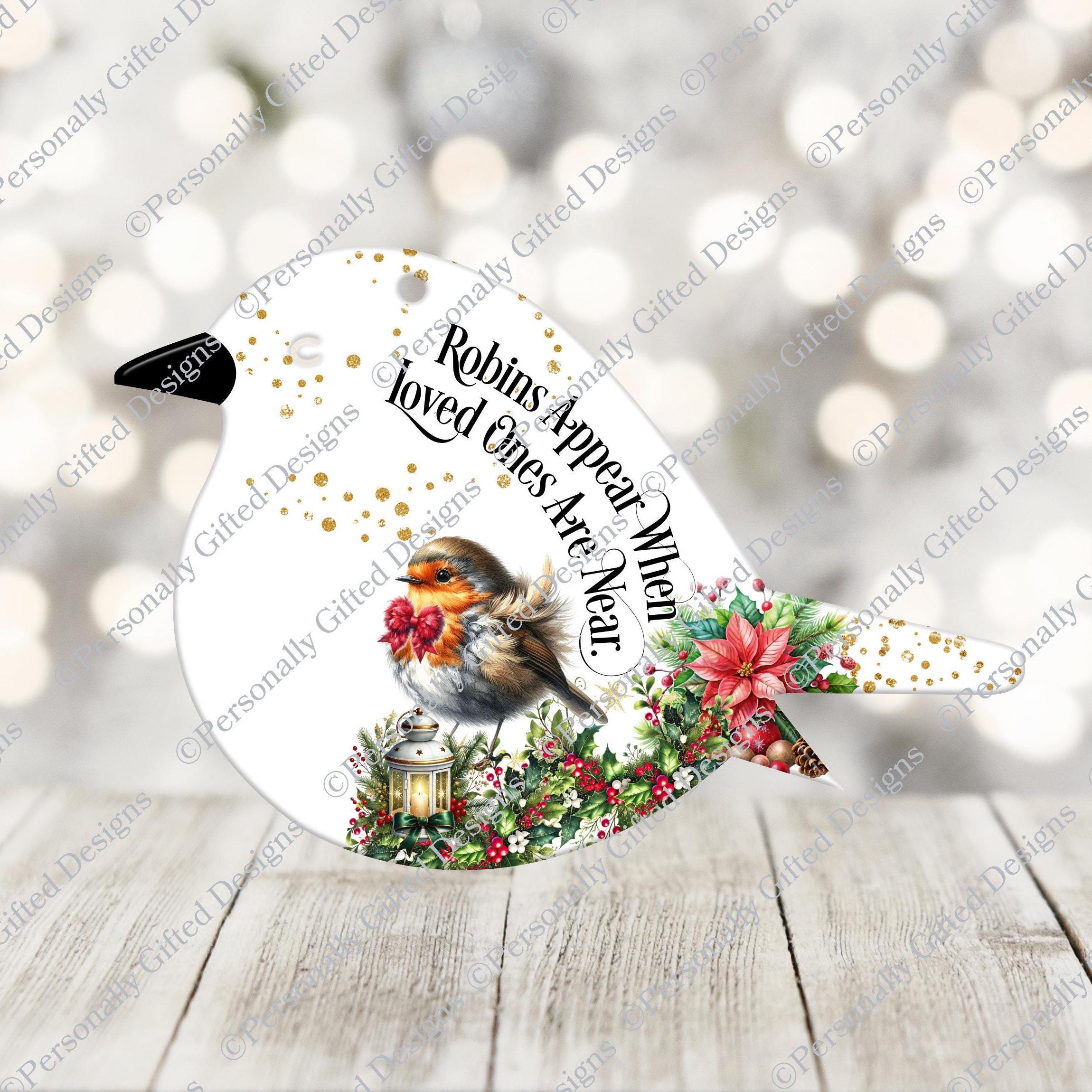 Robin Memorial Design Bundle Digital Download, Christmas Memorial ...