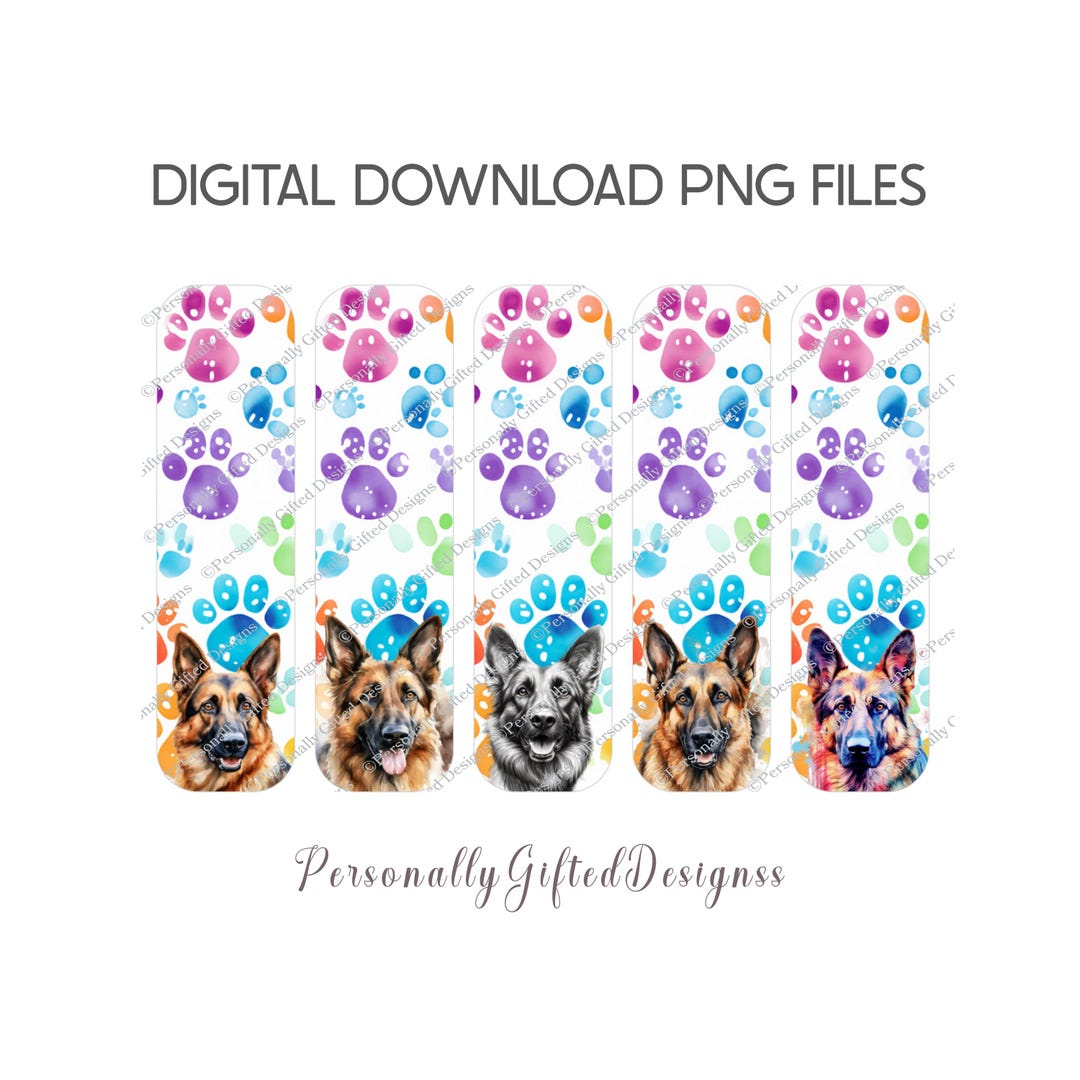 German Shepherd Stick Fob Keyring Design Digital Download, 5 Pngs ...